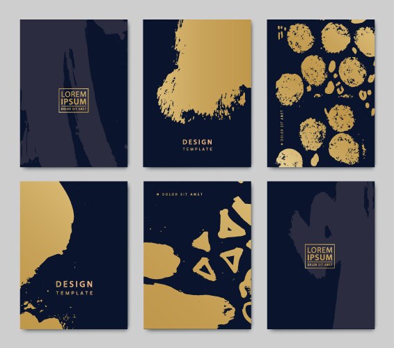 Handwritten circle with golden paint brush Vector Image