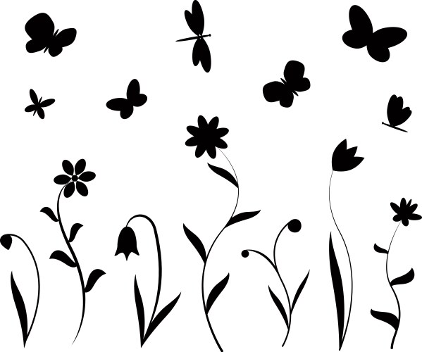 Dragonfly Black and White Vector Images (over 3,800)