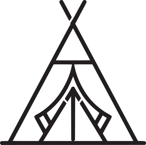 Camping tent svg silhouette Royalty Free Vector Image