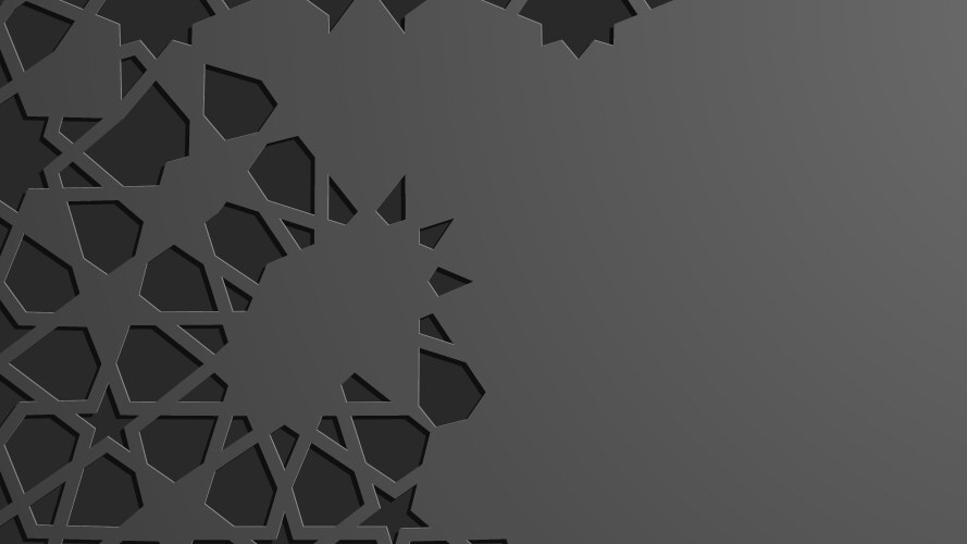 Black islamic pattern geometric background Vector Image