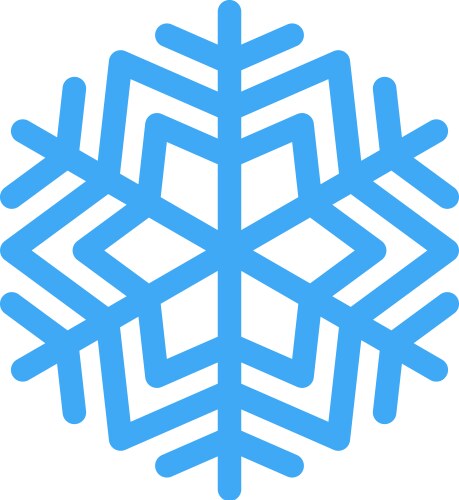 Winter snowflake isolated on white Royalty Free Vector Image