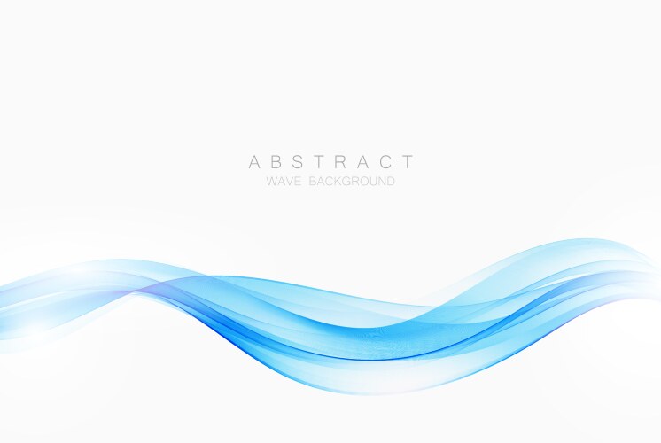 Abstract blue wave background transparent wavy Vector Image