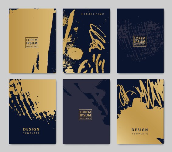 Handwritten circle with golden paint brush Vector Image