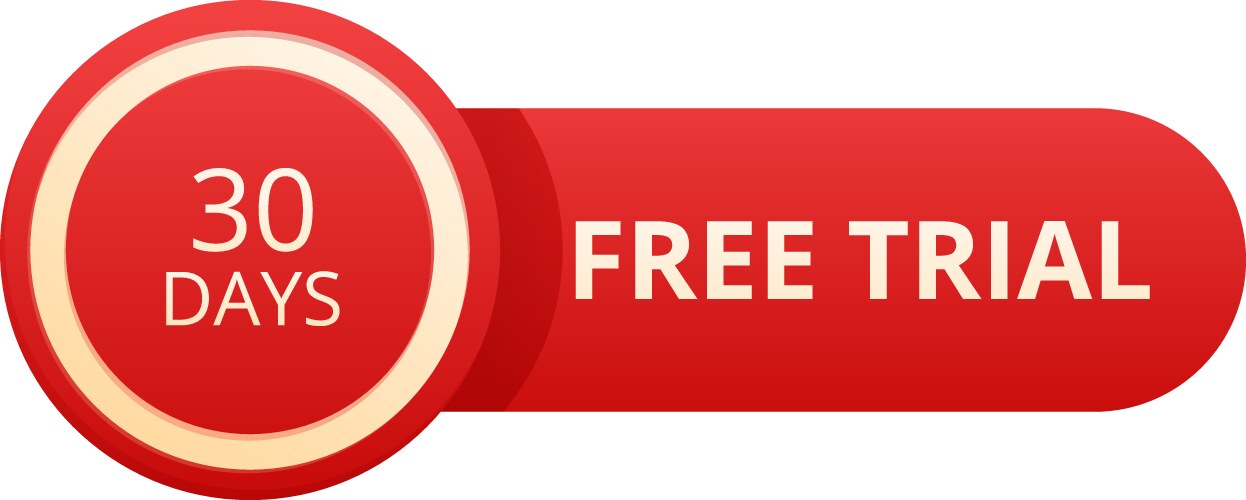 Now free trial icon cartoon business Royalty Free Vector