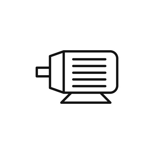 Electric motor icon symbol on white background Vector Image