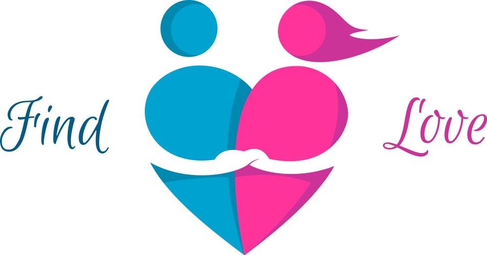 Couple relationship love icon logo Royalty Free Vector Image