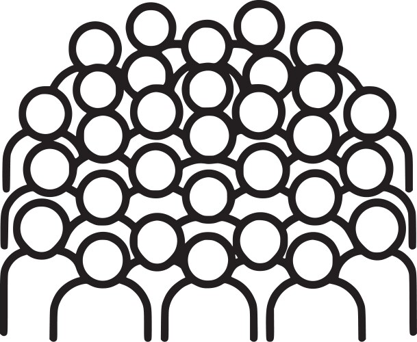 Crowd icon Royalty Free Vector Image - VectorStock