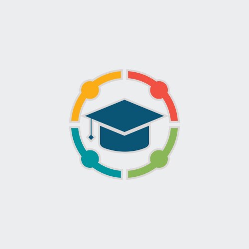 Education book college group logo Royalty Free Vector Image