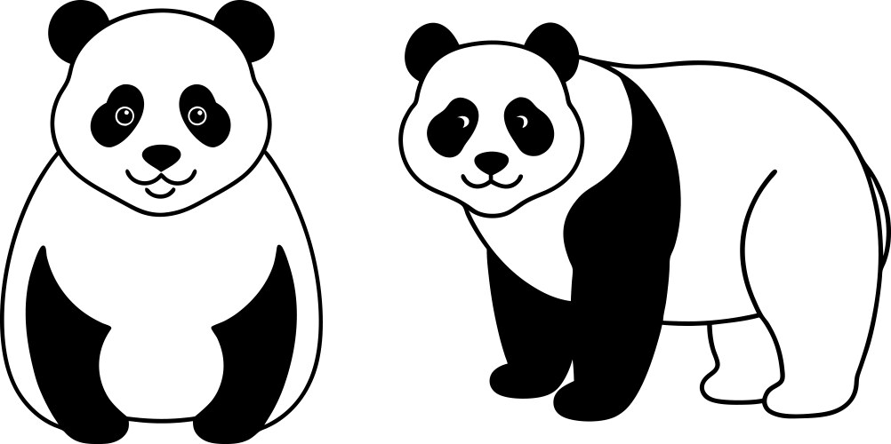 Panda Outline Vector Images (over 4,100)