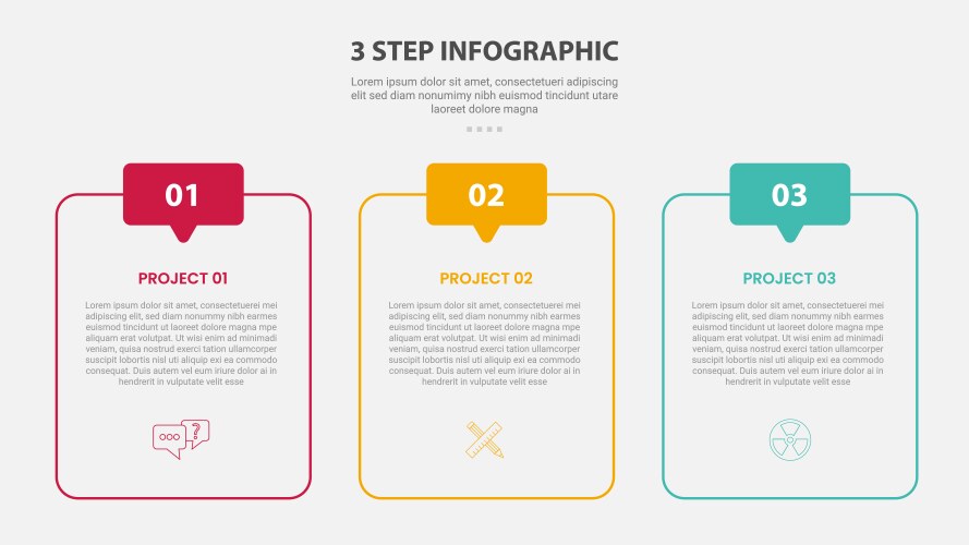 4 points template infographic outline style Vector Image