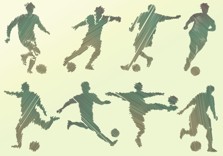 Abstract soccer players Royalty Free Vector Image