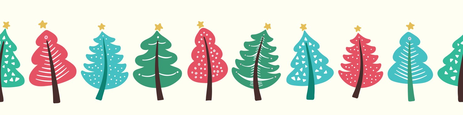 Seamless long banner with christmas trees forest Vector Image