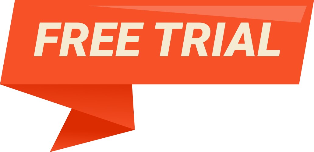 Free trial tag icon cartoon label period Vector Image