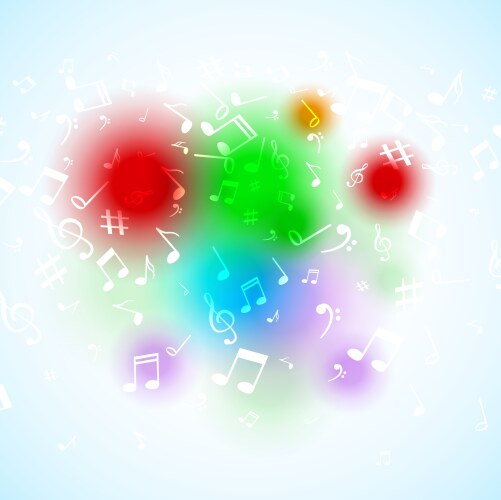 Four red background with music notes Royalty Free Vector