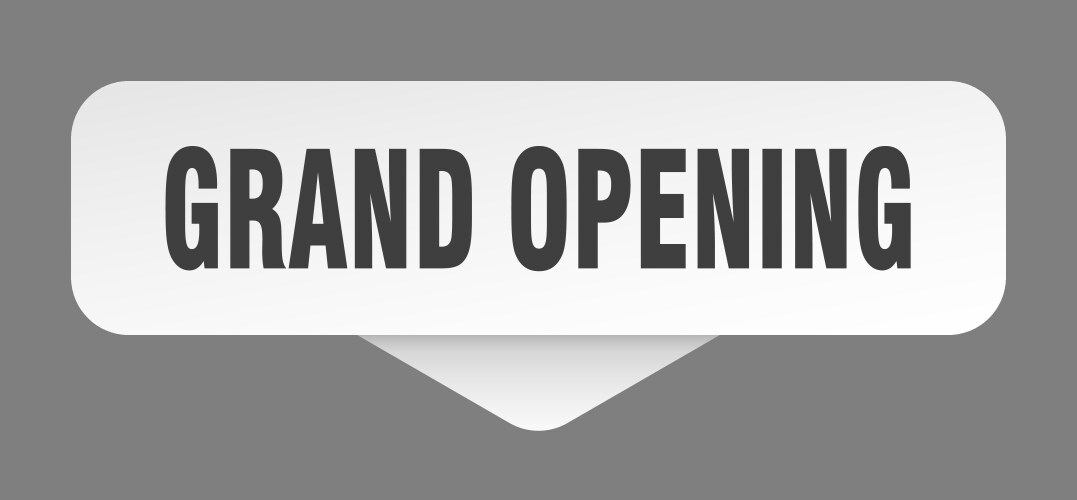 Grand opening sticker sign Royalty Free Vector Image