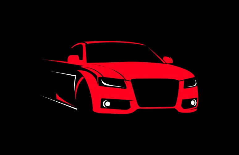 Sport car outline design Royalty Free Vector Image