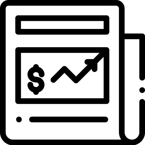 Analytics icon thin linear style design isolated Vector Image