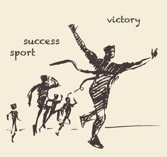 Business winner man win competition manager Vector Image