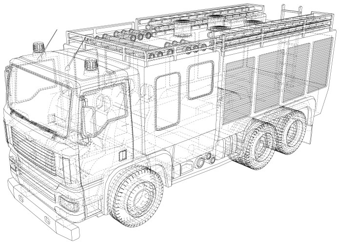 Firetruck Outline Vector Images (over 570)