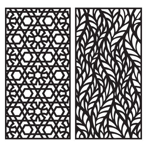 Laser cutting pattern design Royalty Free Vector Image