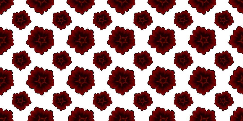 Pattern of red flower 38 Royalty Free Vector Image
