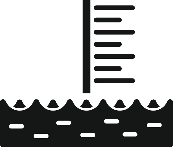 Sea level rise icon simple climate change Vector Image