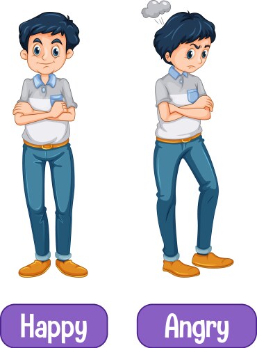 Vocabulary english opposite word Royalty Free Vector Image