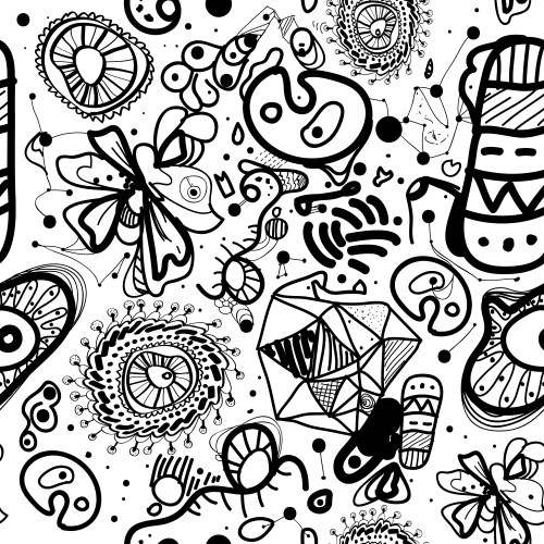 Seamless lace retro pattern in black Royalty Free Vector
