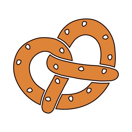 Icon is a brezel contour Royalty Free Vector Image
