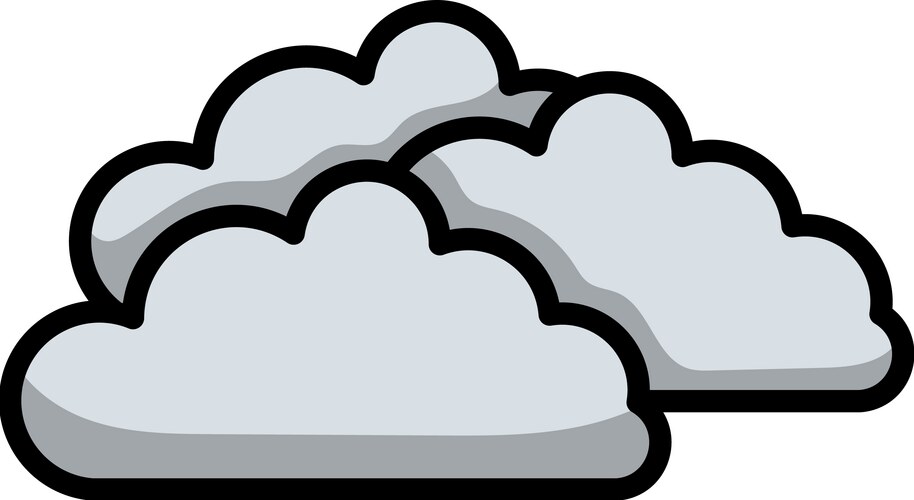 Cloudy icon Royalty Free Vector Image - VectorStock