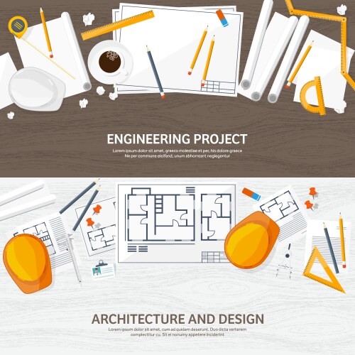 Architecture civil engineering banner design Vector Image