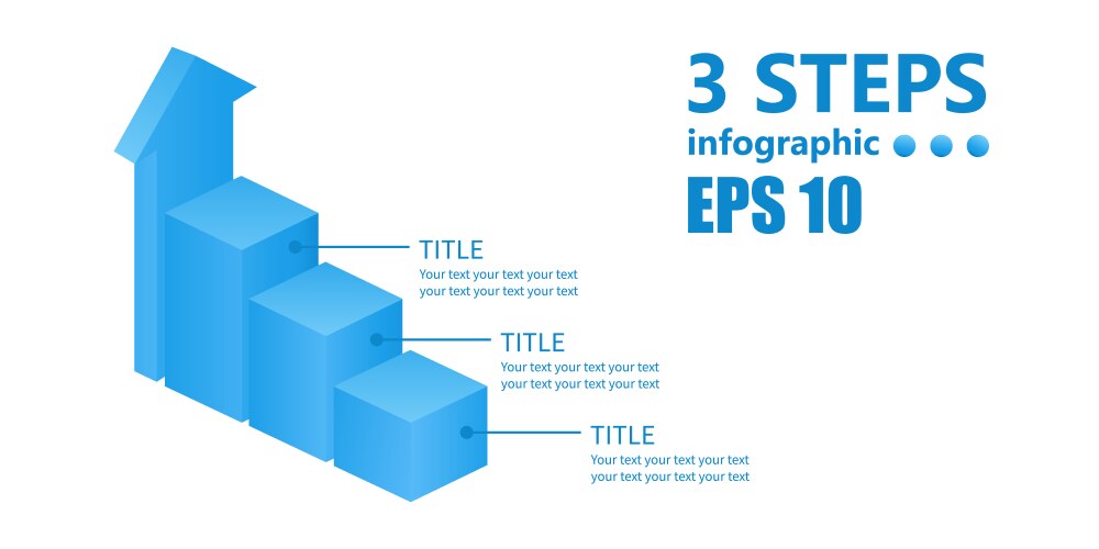 A staircase 3 d Royalty Free Vector Image - VectorStock