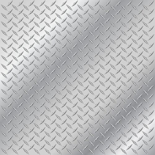 Stainless ribbed metal silver color business card Vector Image