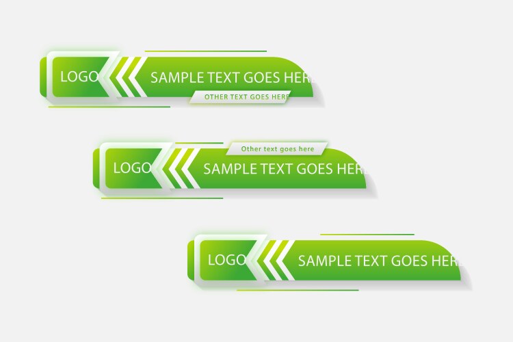 Stylish lower third design template premium Vector Image