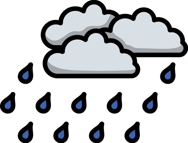 Rainfall icon Royalty Free Vector Image - VectorStock