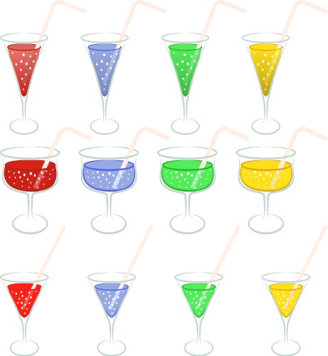 Strawberry juices drinks Royalty Free Vector Image