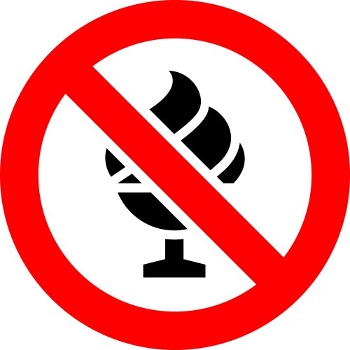 Prohibition red sign Royalty Free Vector Image