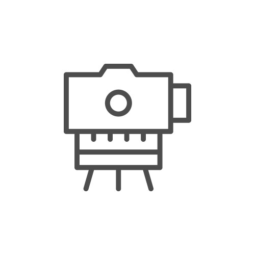 Surveyor symbol with a device Royalty Free Vector Image