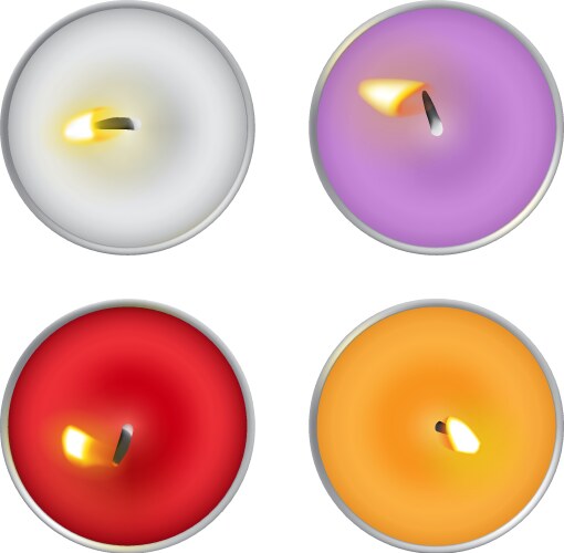 Candle top view Royalty Free Vector Image - VectorStock