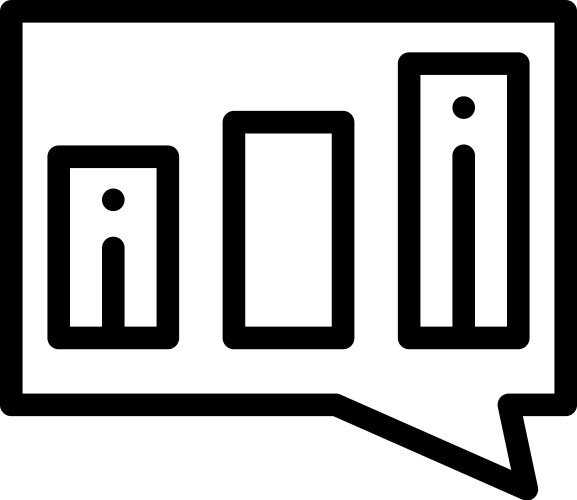 Analyzing icon thin linear style design isolated Vector Image