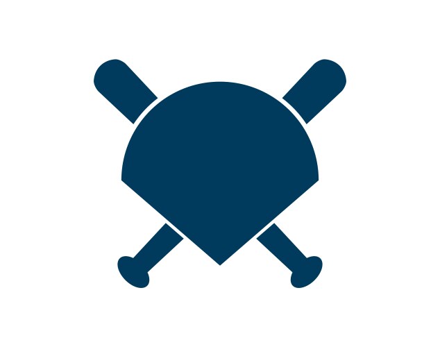 Baseball home plate icon template Royalty Free Vector Image