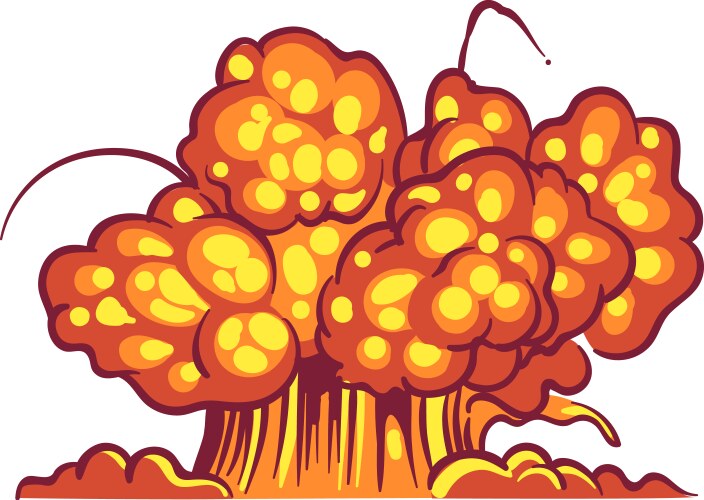 Cartoon explosion effect comic energy blast Vector Image