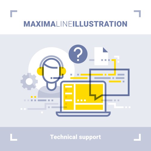 Technical support line concept call center icon Vector Image
