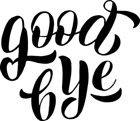 Farewell Message - Goodbye Text Royalty Free Vector Image