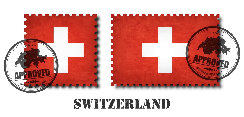 Switzerland patch Royalty Free Vector Image - VectorStock