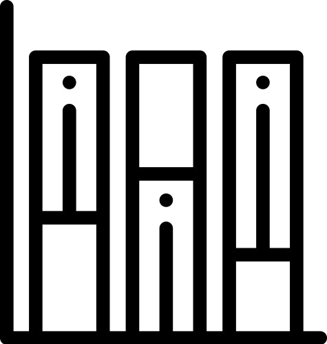 Benchmarking icon thin linear style design Vector Image