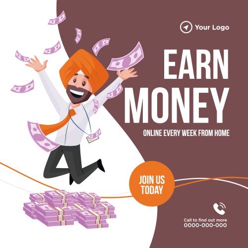 Money pile bundle with flying dollars and rolling Vector Image