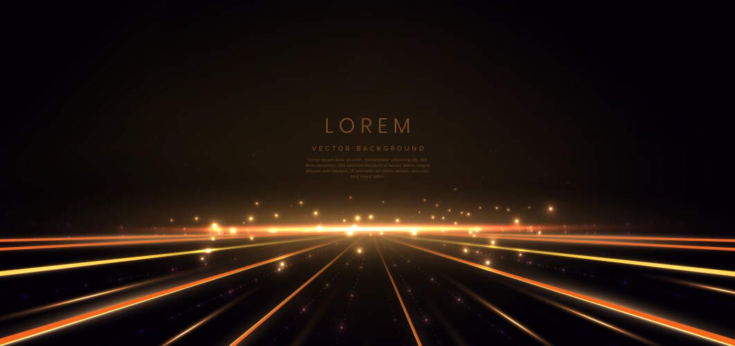 Abstract elegant gold glowing line with lighting Vector Image