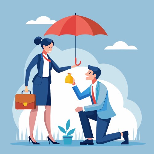 Altruism selfless principle for leadership Vector Image