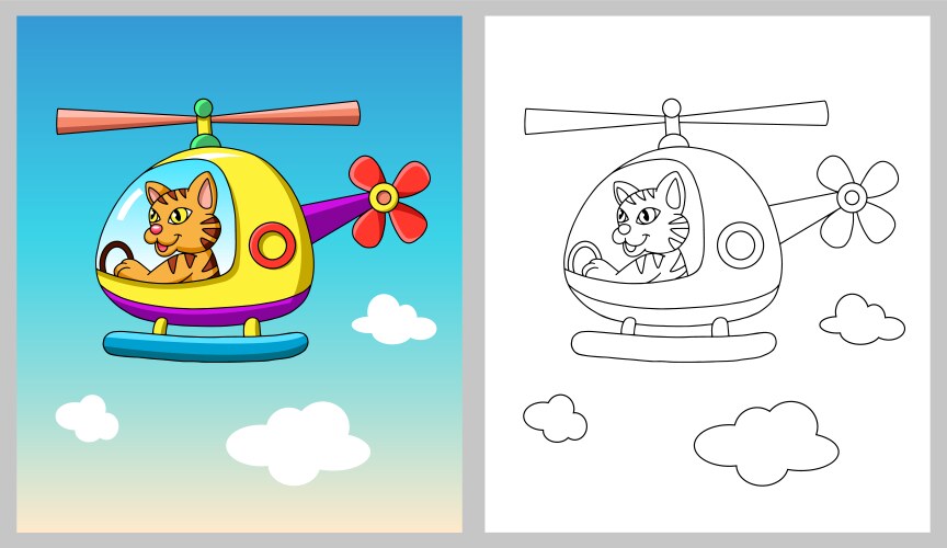Cartoons helicopter Royalty Free Vector Image - VectorStock